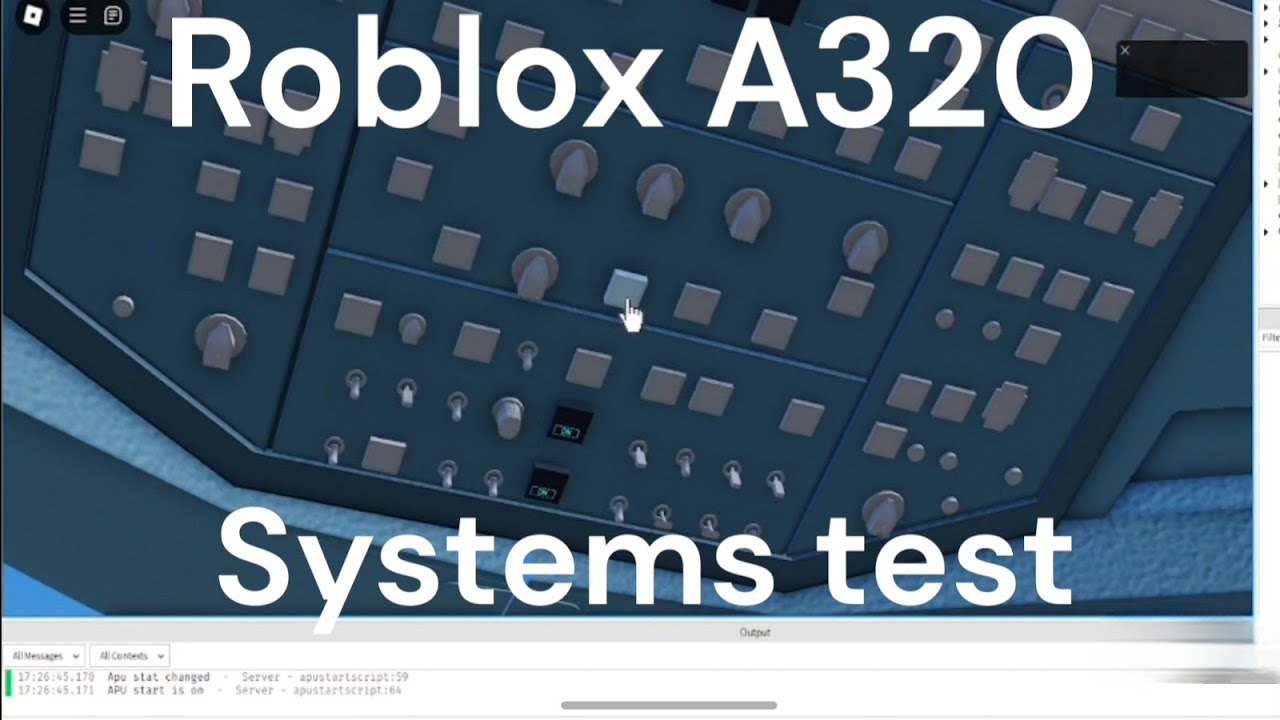 Roblox A320 basic systems startup test (WIP) - YouTube