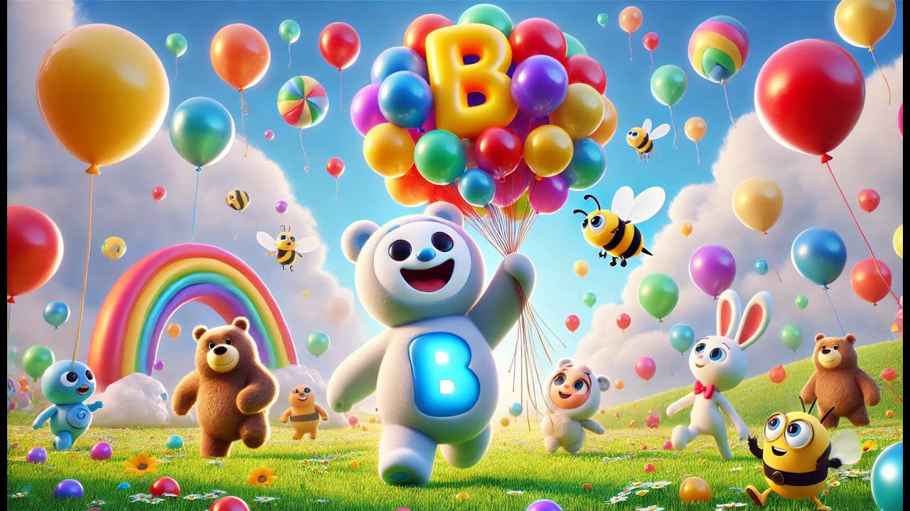 B’s Big Balloon Bash Adventure!| Learn the Letter B with Bear, Bee ...