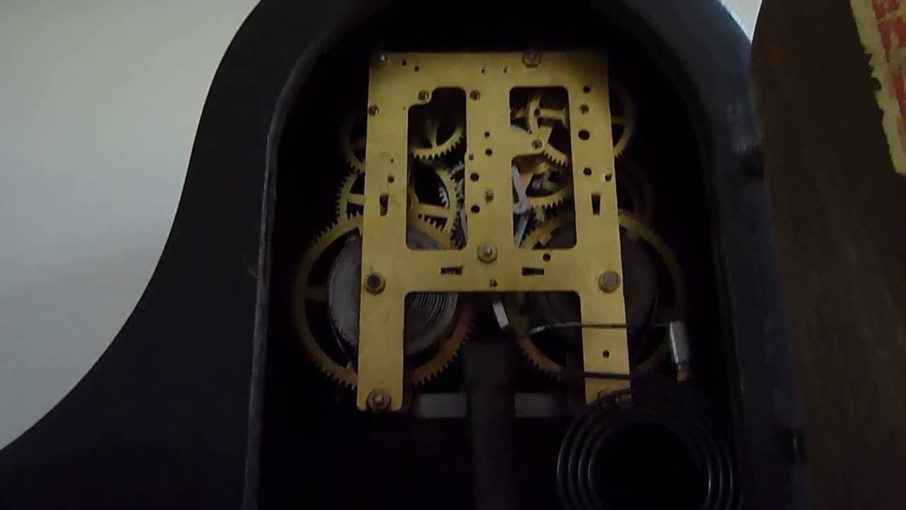 Ingraham Mantle Clock Movement - YouTube