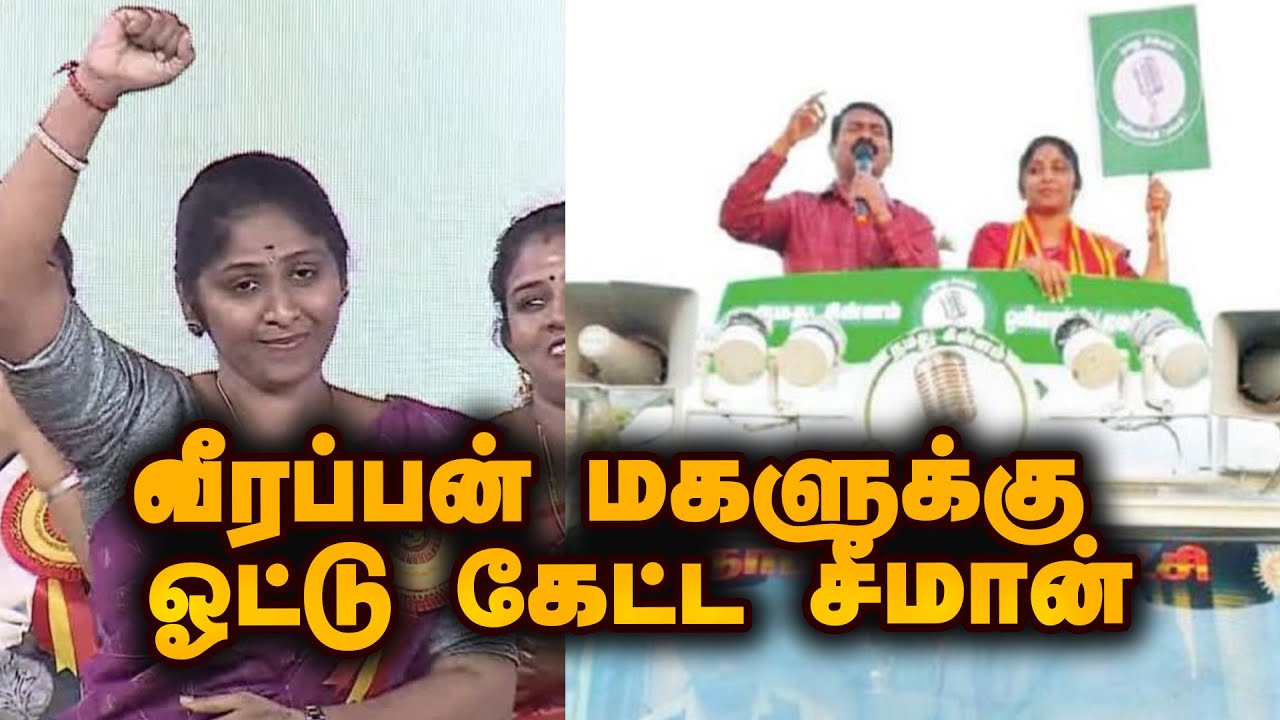 வீரப்பன் மகளுக்கு ஓட்டு கேட்ட சீமான் | Vidhya Rani: Veerappan’s ...