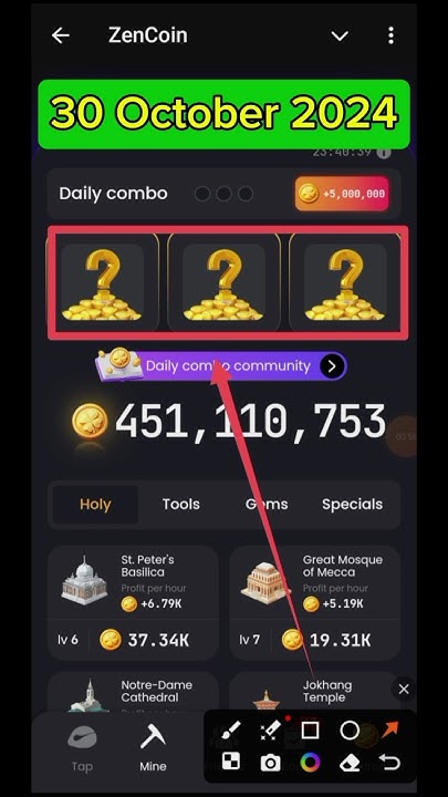 Zen Coin Daily Combo 30 October | Zen Coin Daily Combo Today - YouTube