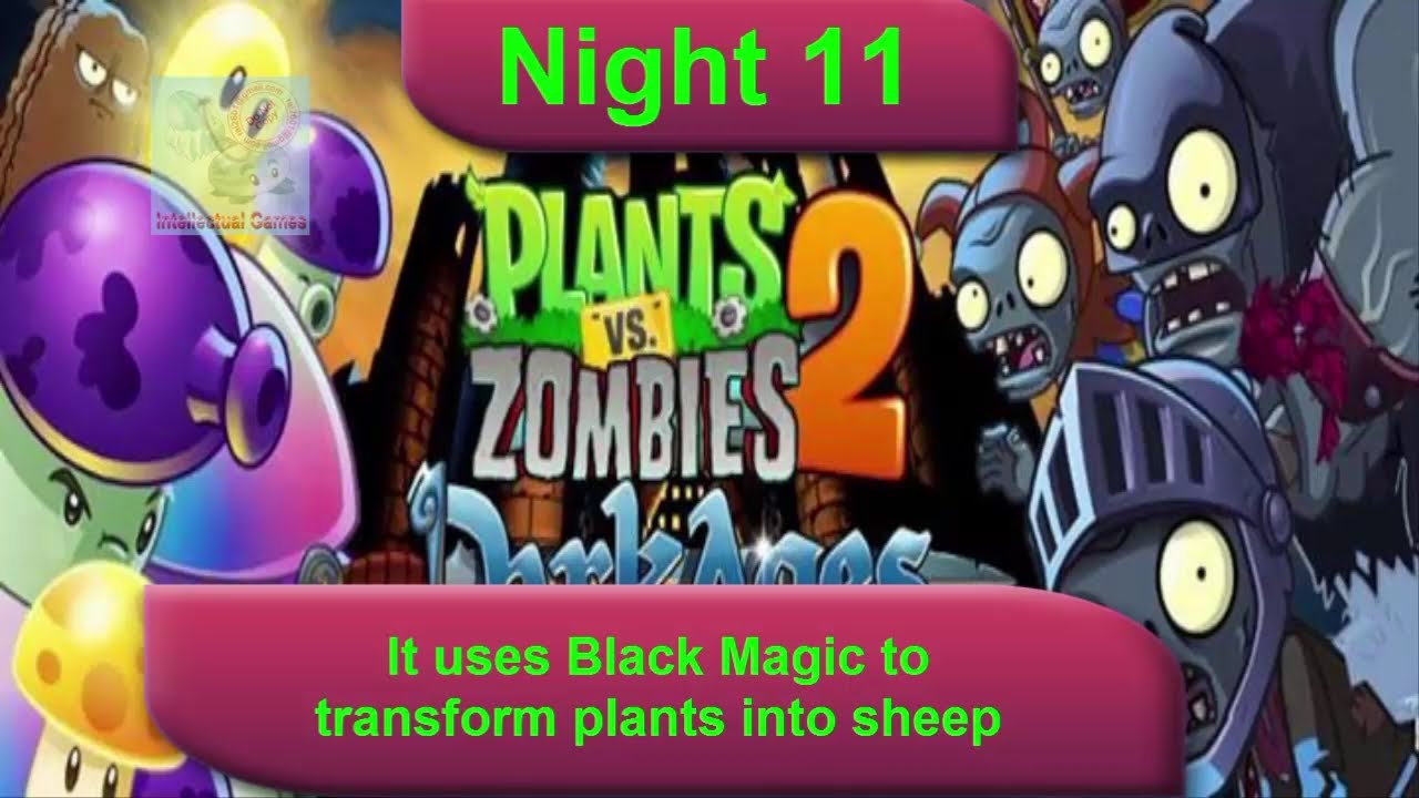Plants vs Zombies 2 - Dark Ages Night 11 Wizard Zombies - Plants vs ...