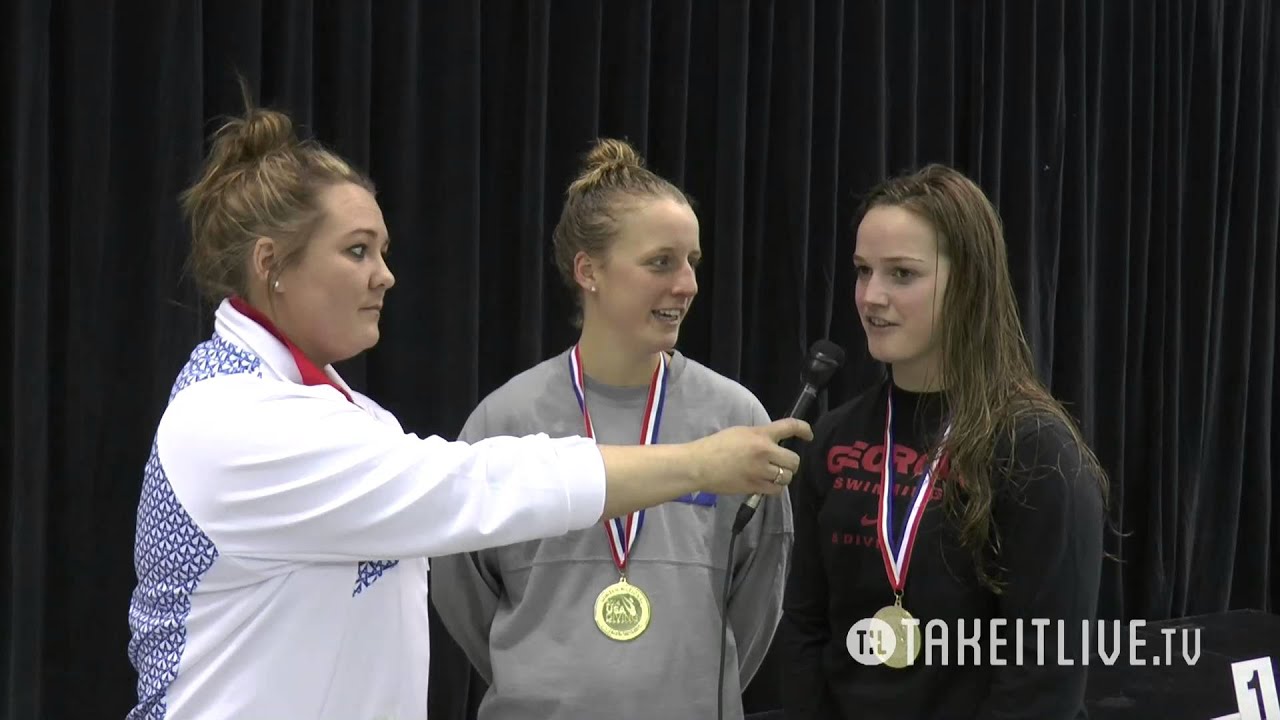 Women's 3m Synchro Winner Interview - 2014 USA Diving Winter National ...