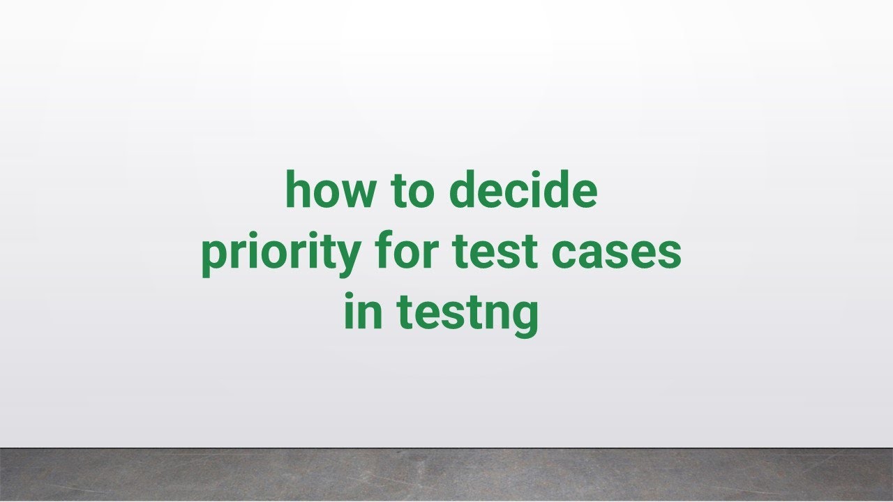 how to decide priority for test cases in testng #testng #java # ...