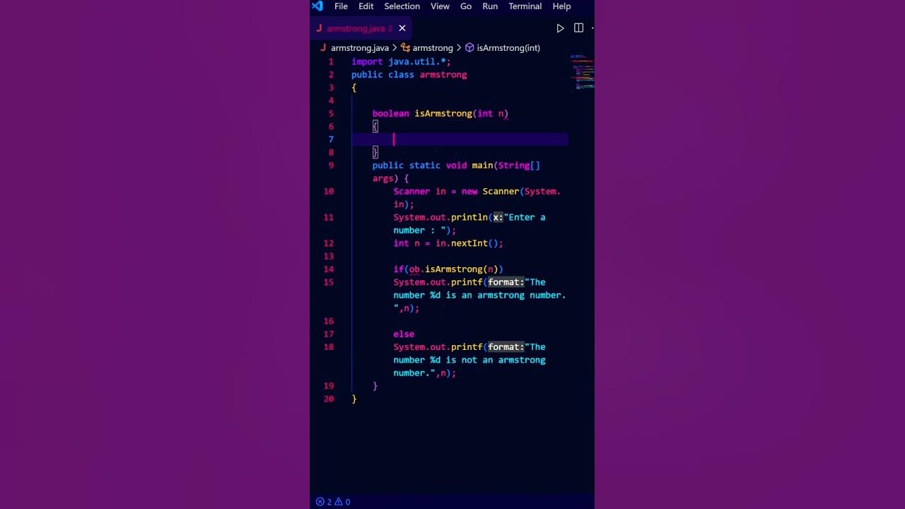 Armstrong Number Java Speed Code Javaprogramming Armstrongnumber Codingtutorials Youtube