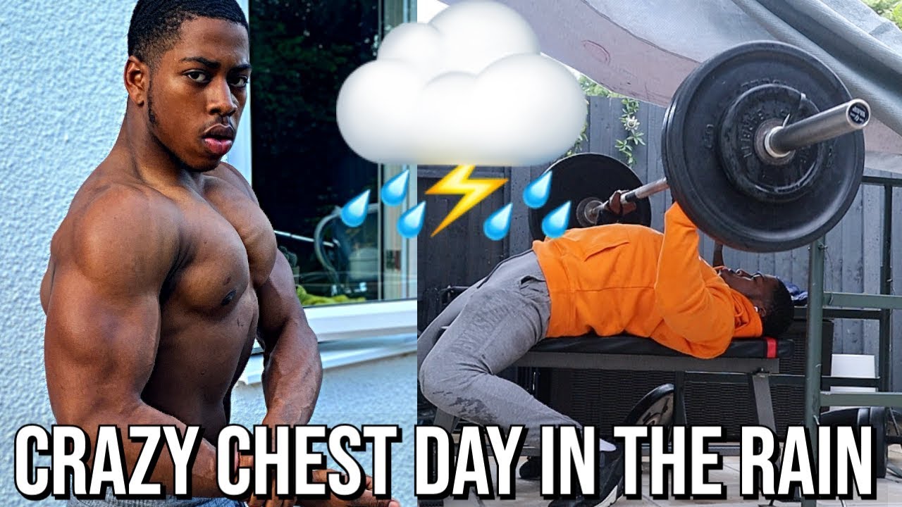 CRAZY CHEST WORKOUT IN THE RAIN! How To Gain Muscle For Skinny Guys, My ...