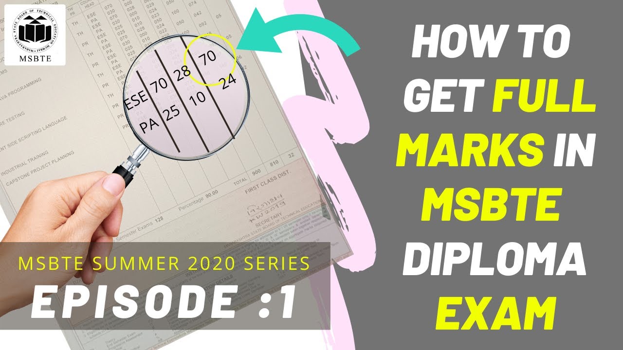 How To Get Full Marks In MSBTE Diploma Exams MSBTE SUMMER 2020 SERIES How To Get Full Marks In MSBTE Diploma Exams MSBTE SUMMER 2020 SERIES