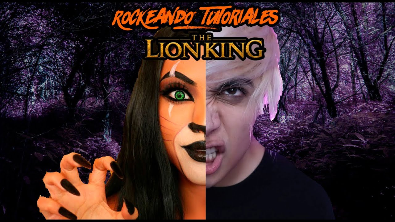 MAQUILLAJE de SCAR de EL REY LEON | RockeandoTutoriales - YouTube