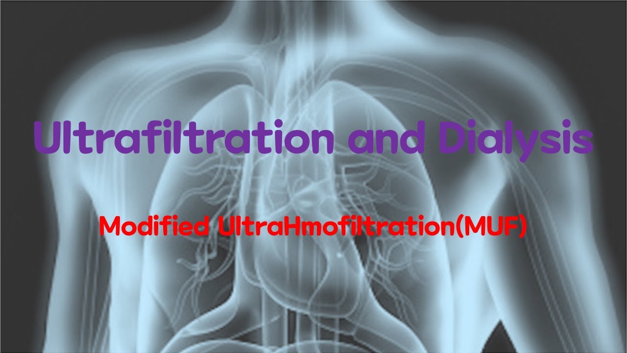 Ultrafiltration and Dialysis(Modified ultrafiltration) - YouTube