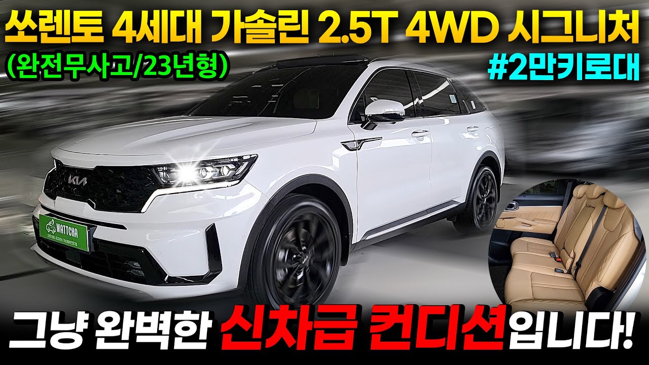 창원구독자님 비대면판매완료 2023년형 쏘렌토4세대 가솔린 풍부한옵션으로 이루어진 4륜 시그니처등급으로 준비했습니다