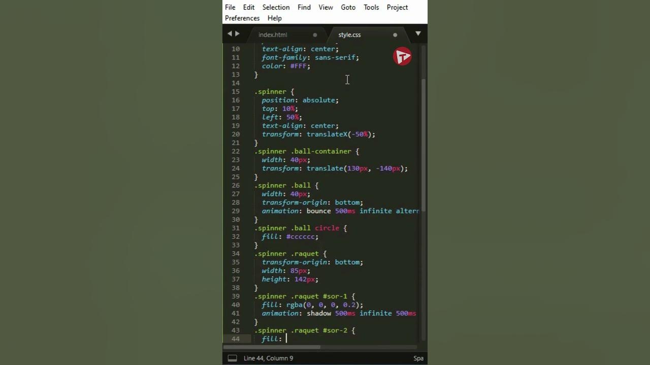 How To Create Pingpong Loading Page Spinner Using Html And Css With Source Code Web Design