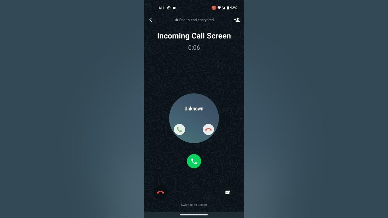 WhatsApp Android 13 Incoming Call Screen - YouTube