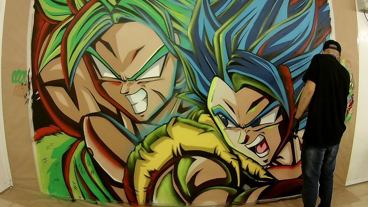 Graffiti de Gogeta y Broly en directo en EsteponGo! - YouTube