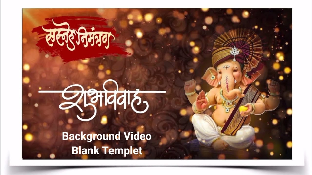 Wedding Invitation Background video|New Wedding invitation blank video ...