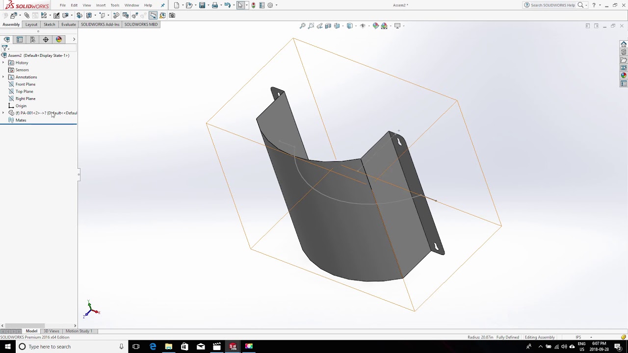Créer Un Assemblage Et Position A Lorigine Tutoriel Solidworks