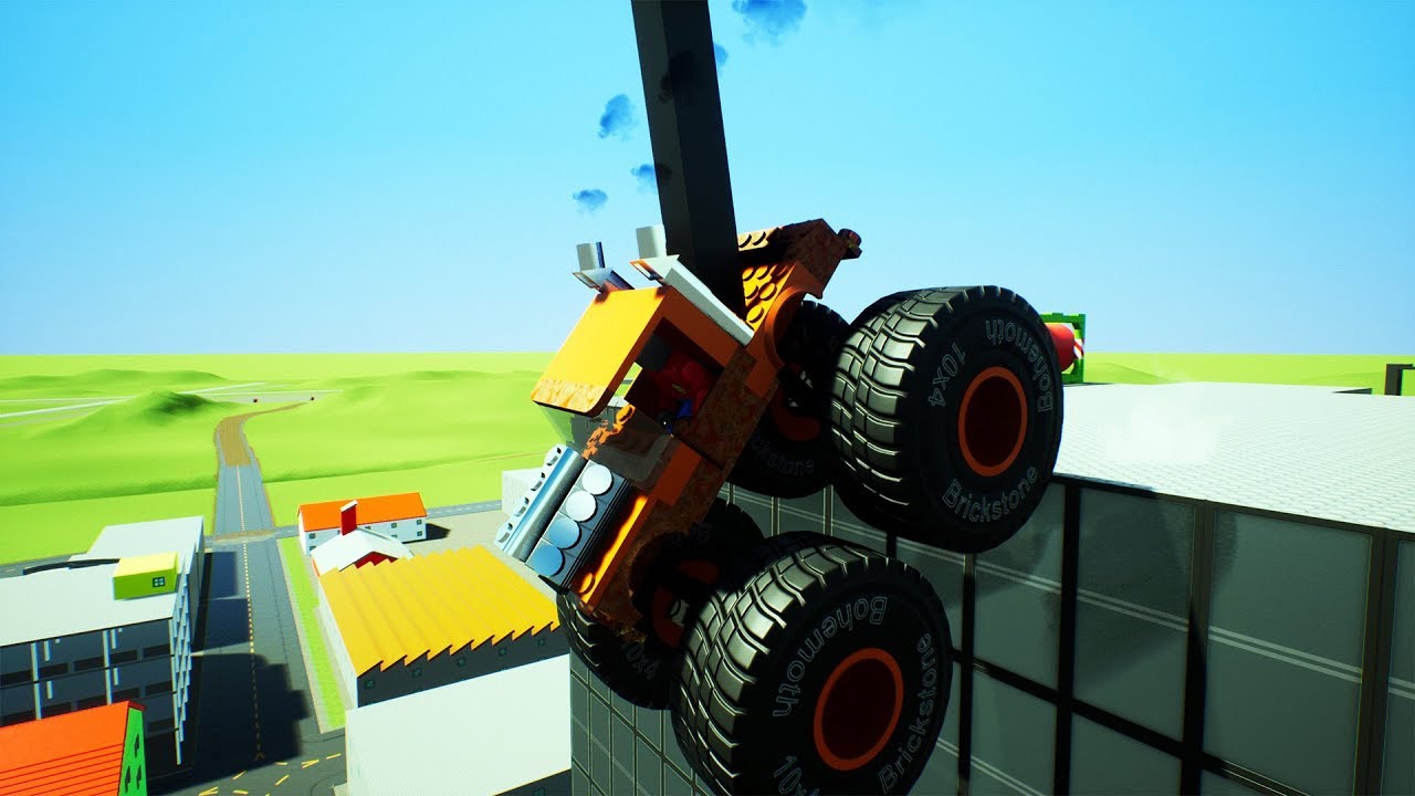 Building Car Falls Crashes #1 | Brick Rigs - YouTube