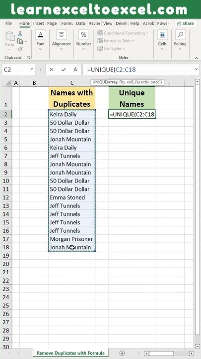 Excel Pro Trick: How to Remove duplicates in Excel to get Unique Data ...