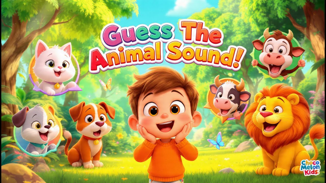 Guess the Animal Sound! 🐶🐮🐵 Fun Learning Game for Kids! | Animal Sounds ...