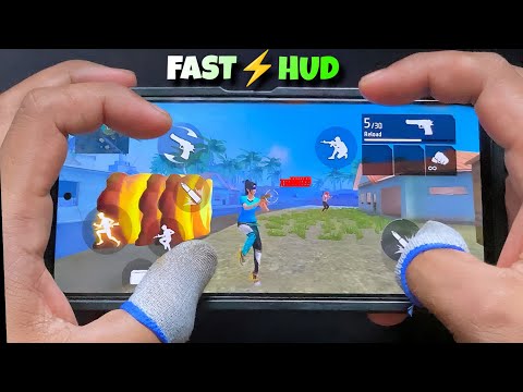 4 Finger Fast Gloowall Setting⚙️4 Finger Custom Hud Free Fire🔥Handcam Gameplay😱Redmi 11X 5G