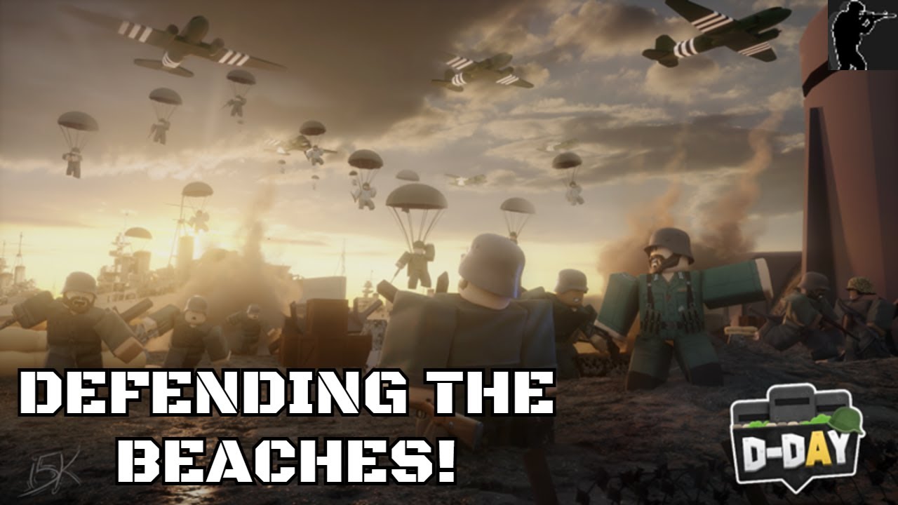 Defending the Beach of Normandy in ROBLOX D-Day! - YouTube