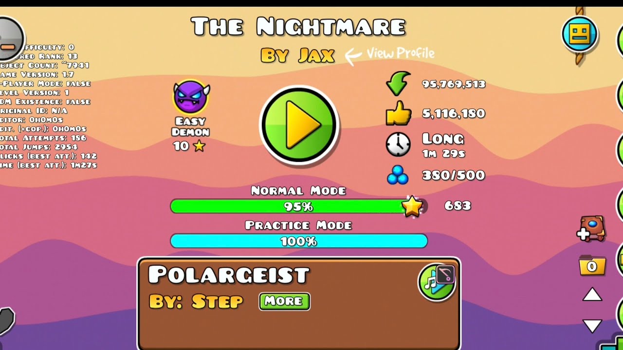The Nightmare | (easy demon) | Geometry Dash - YouTube