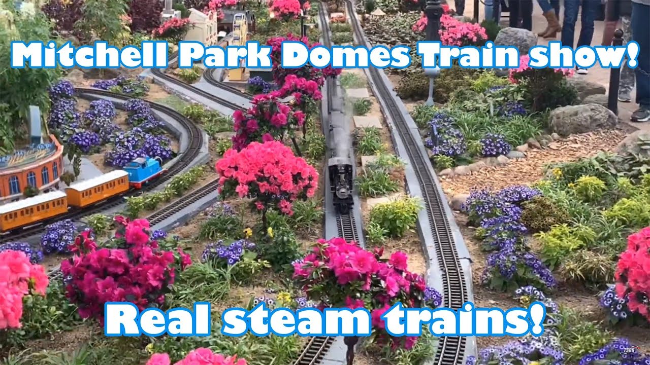 Milwaukee’s Mitchell Park Domes 2019 train show! Real steam model ...