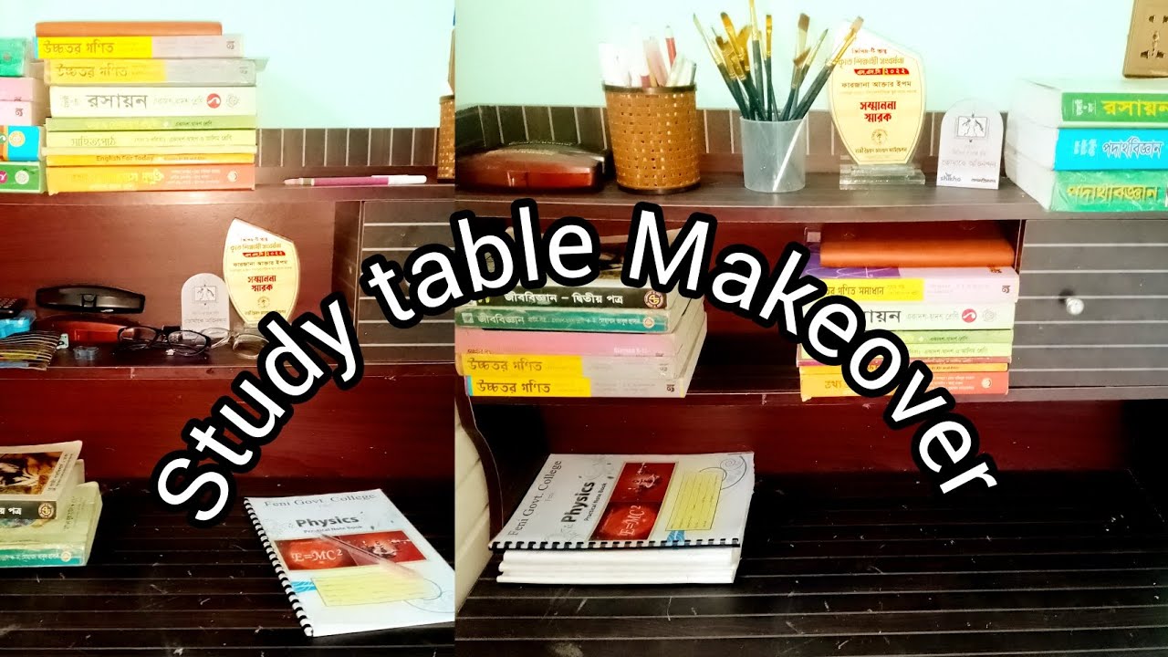 study table Makeover.*.., 🐣. minimal Study table setup... 🐇 - YouTube
