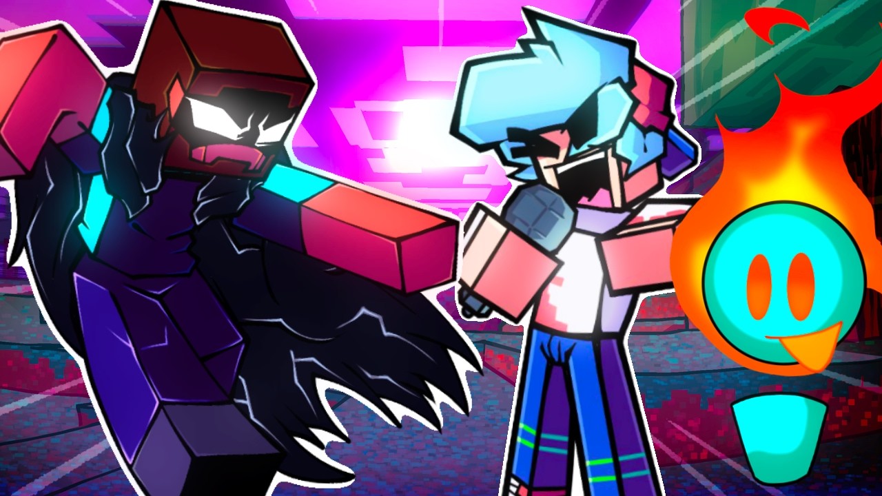 The OG Herobrine FNF Mod Is BACK! FNF Vs. Herobrine Blocky Myths V1.5 ...