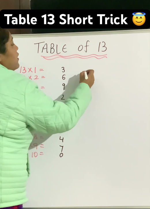 Table Of 13 Short Trick 😇 | Table of 13 | 13 Table | Table Trick | # ...
