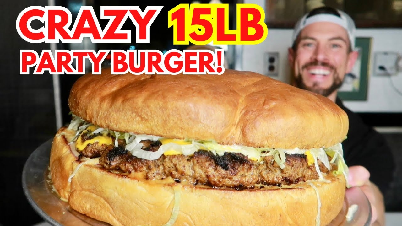 WORLD’S LARGEST BURGER CHALLENGE-SOLO!! IMPOSSIBLE 15LB BURGER ...
