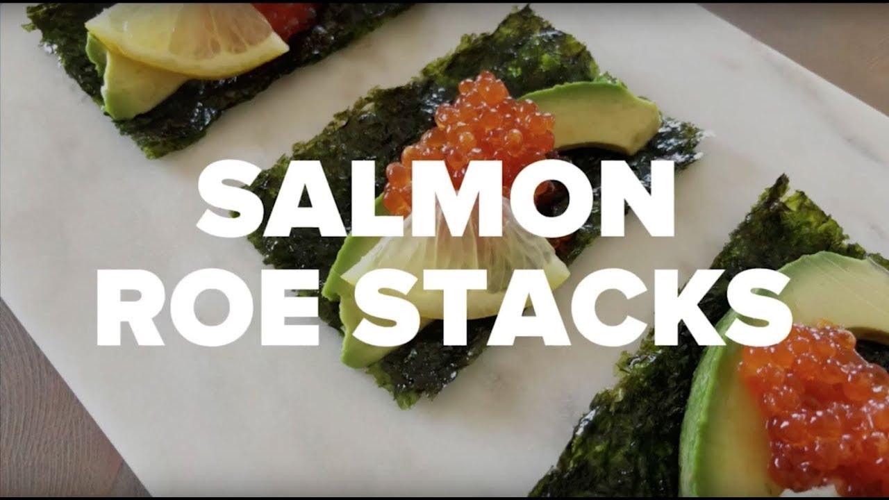 Dr. Rhonda Patrick's Salmon Roe Stacks Recipe - YouTube