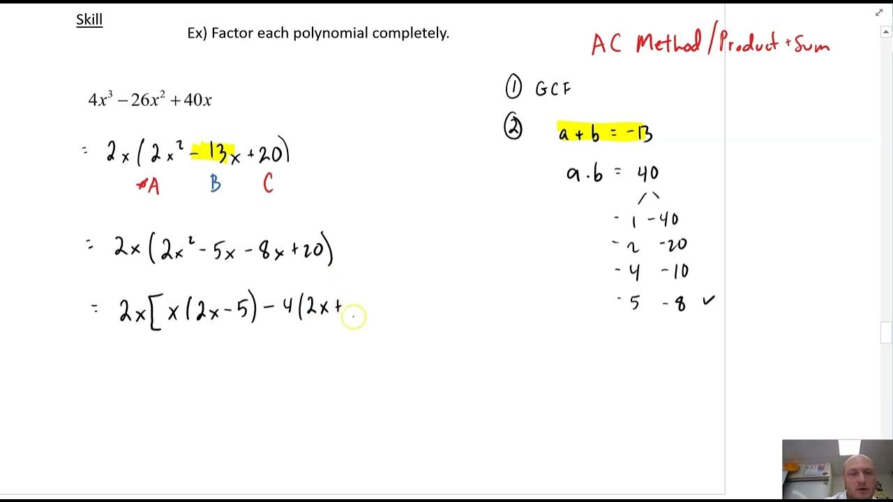Math 3 | 1B-5 Factoring Trinomials of Higher Degree - YouTube