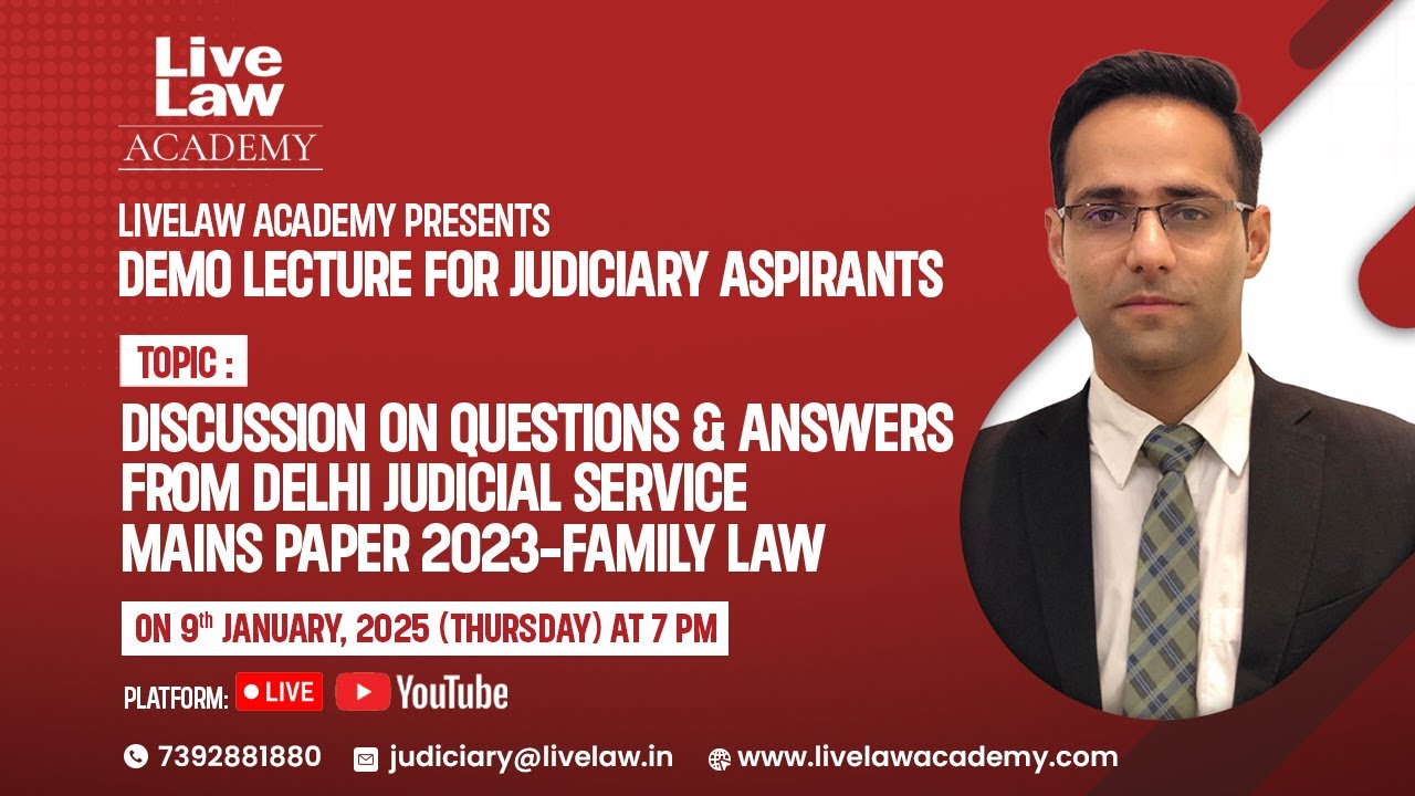 JUDICIARY DEMO CLASS: Discussion On Q & A From Delhi Judicial Service ...