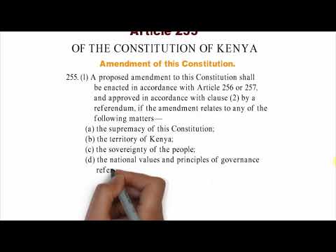 CHAPTER 16: Article 255 Of The Constitution Of Kenya - Amendment of ...