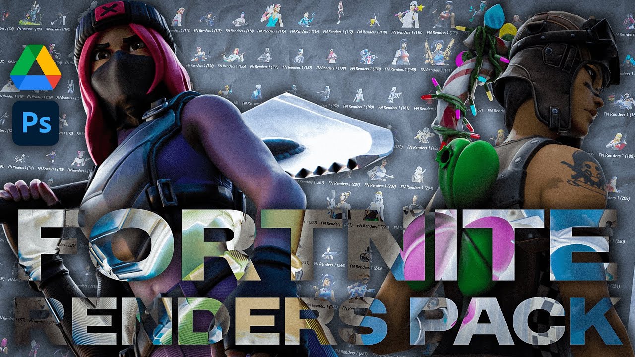 THE ULTIMATE FREE FORTNITE RENDER PACK (1500+ RENDERS!) - YouTube