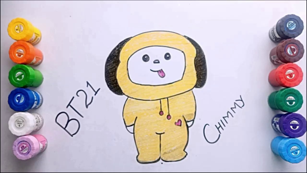 How to Draw Bt21 Chimmy Step by Step | Easy Step by Step Drawing |Easy ...