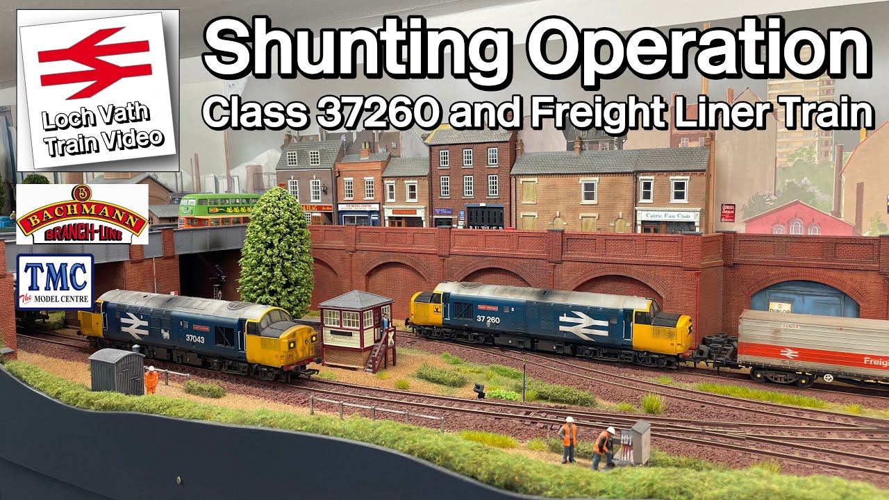 Bachmann Class 37260 in shunting operation Freight Liner - YouTube