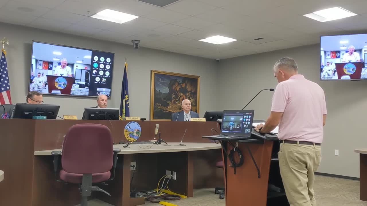 Public comment by former Yellowstone County Commissioner Denis Pitman ...