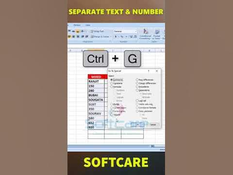 Excel Tips & Tricks | How To Separate Numbers From Text In Excel ...