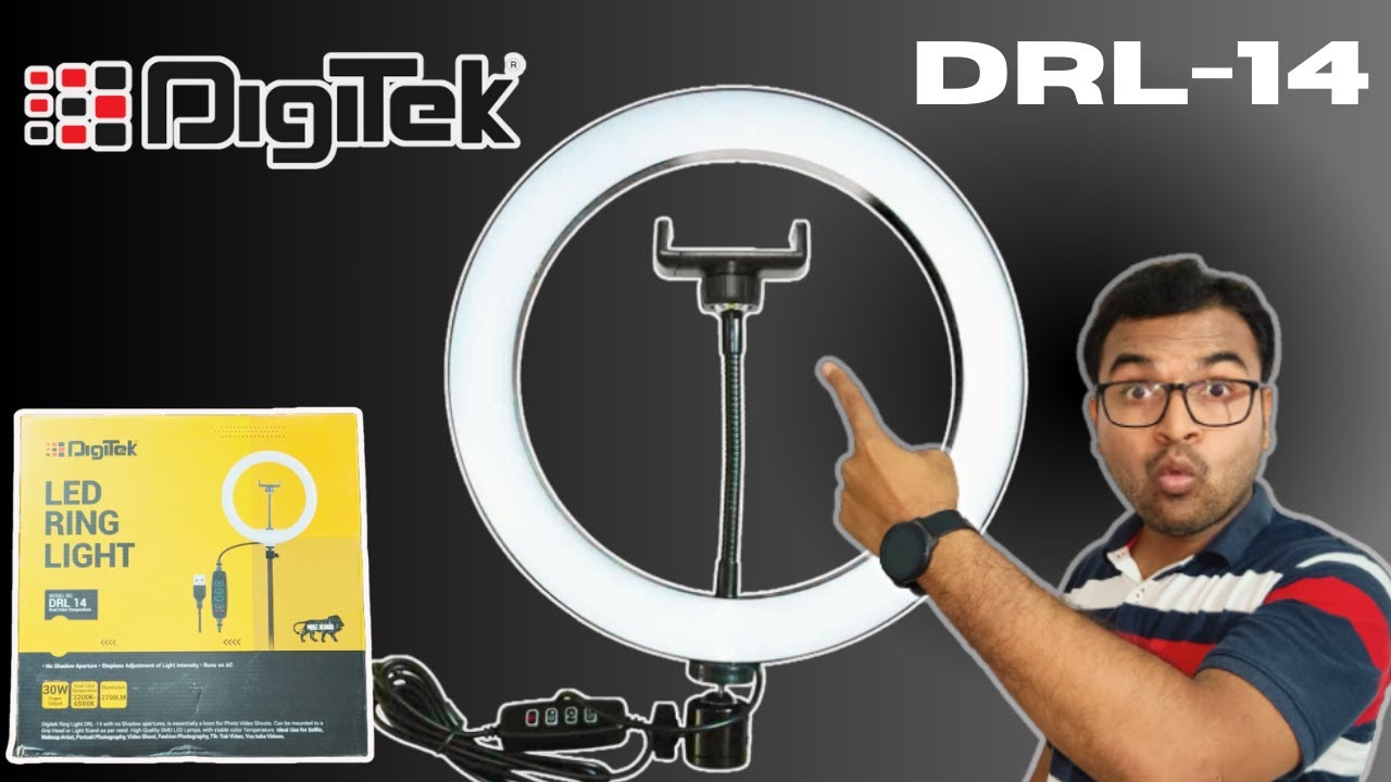 Digitek LED Ring Light (DRL-14) - Unboxing and Setup Installation in ...