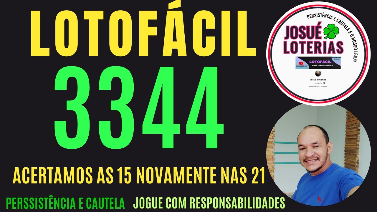 AO VIVO, LOTOFACIL 3344, ACERTAMOS DINOVO AS 15 DENTRO DAS 21, ANALISES ...