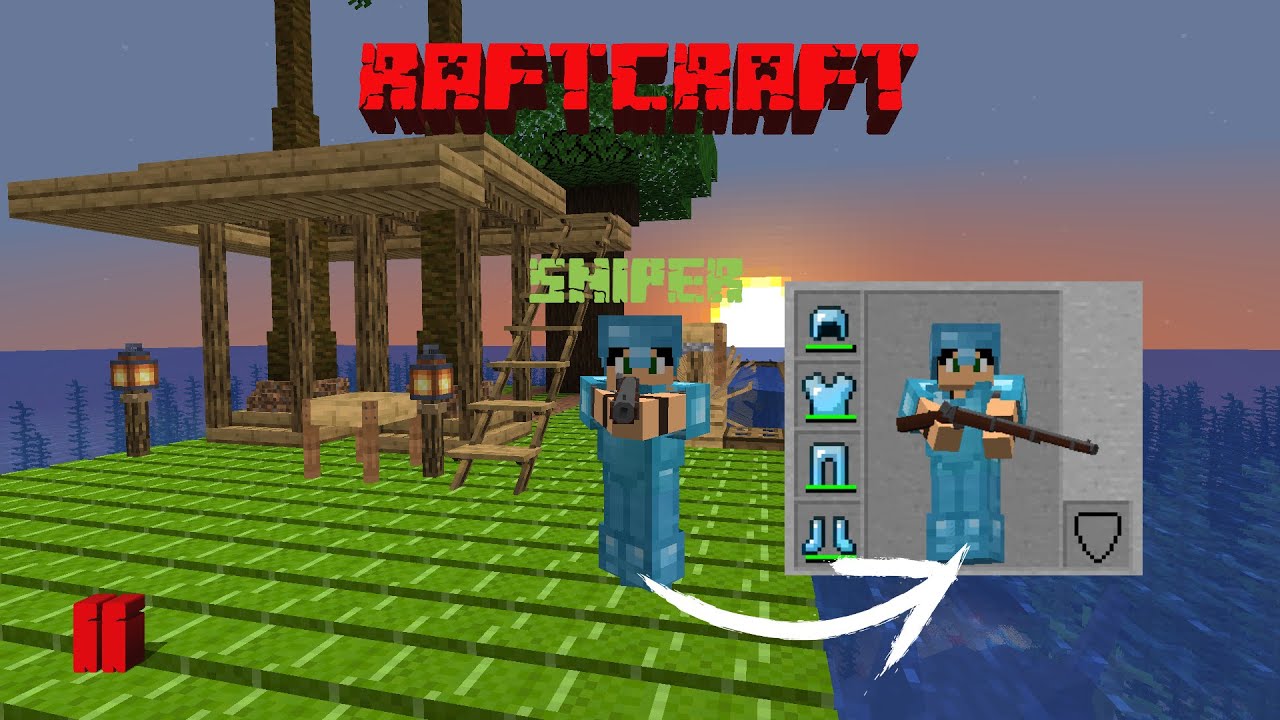 FIZ UM MOSQUETE TOP - PERDIDO EM ALTO-MAR!/RAFTCRAFT2 #minecraft # ...