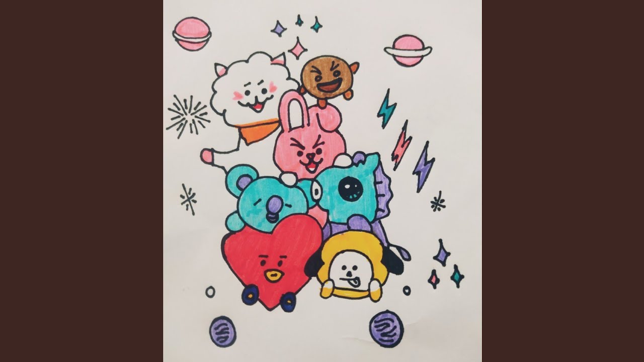 How to draw BT21 character Drawing| easy Drawing| - YouTube