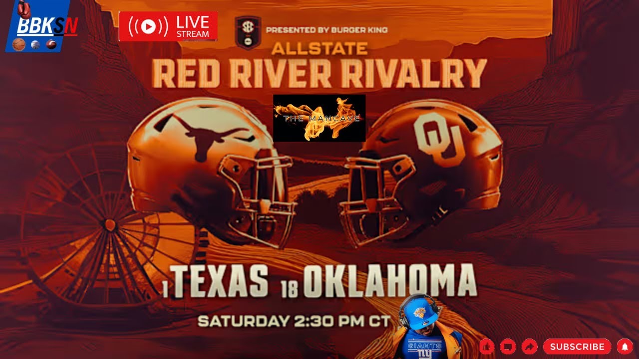 THE RED RIVER RIVALRY: TEXAS VS OKLAHOMA live watch along BBKSN - YouTube