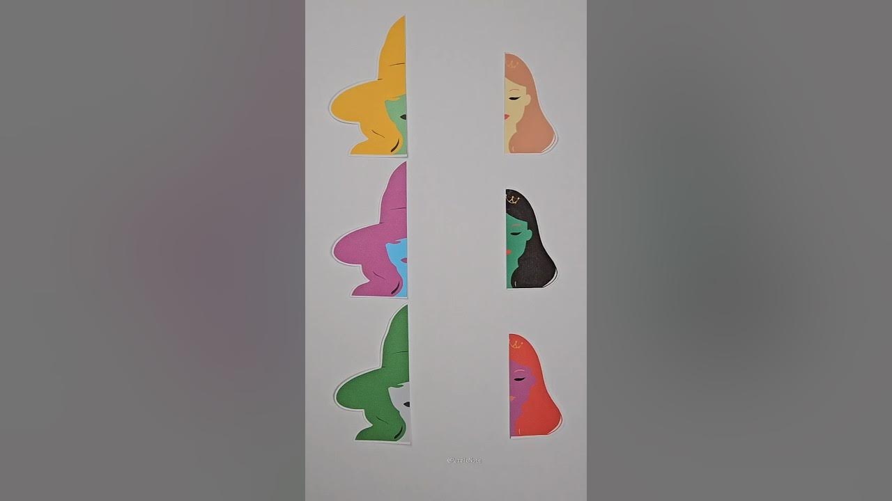 Elphaba and Glinda Paper Matching Puzzle Craft #glinda #elphaba #craft ...