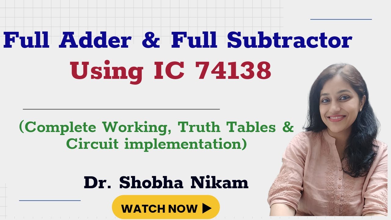 Full Adder & Full Subtractor Using IC74138 | Complete Working, Truth ...