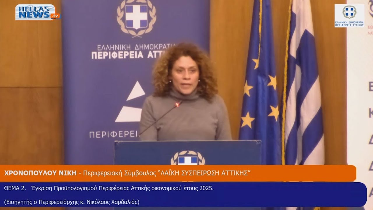 Παρέμβαση της Ν. Χρονοπούλου στο Περιφερειακό Συμβούλιο Αττικής - YouTube