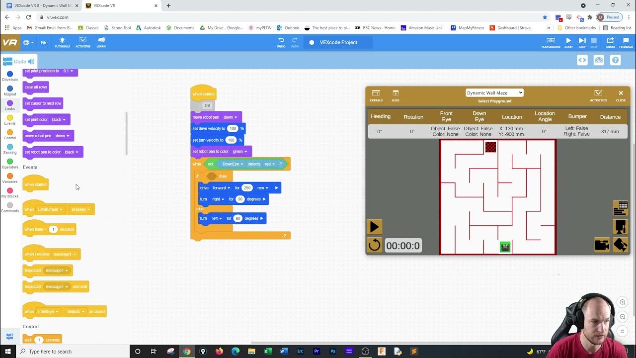 Vex Vr 8 - Dynamic Wall Maze - YouTube