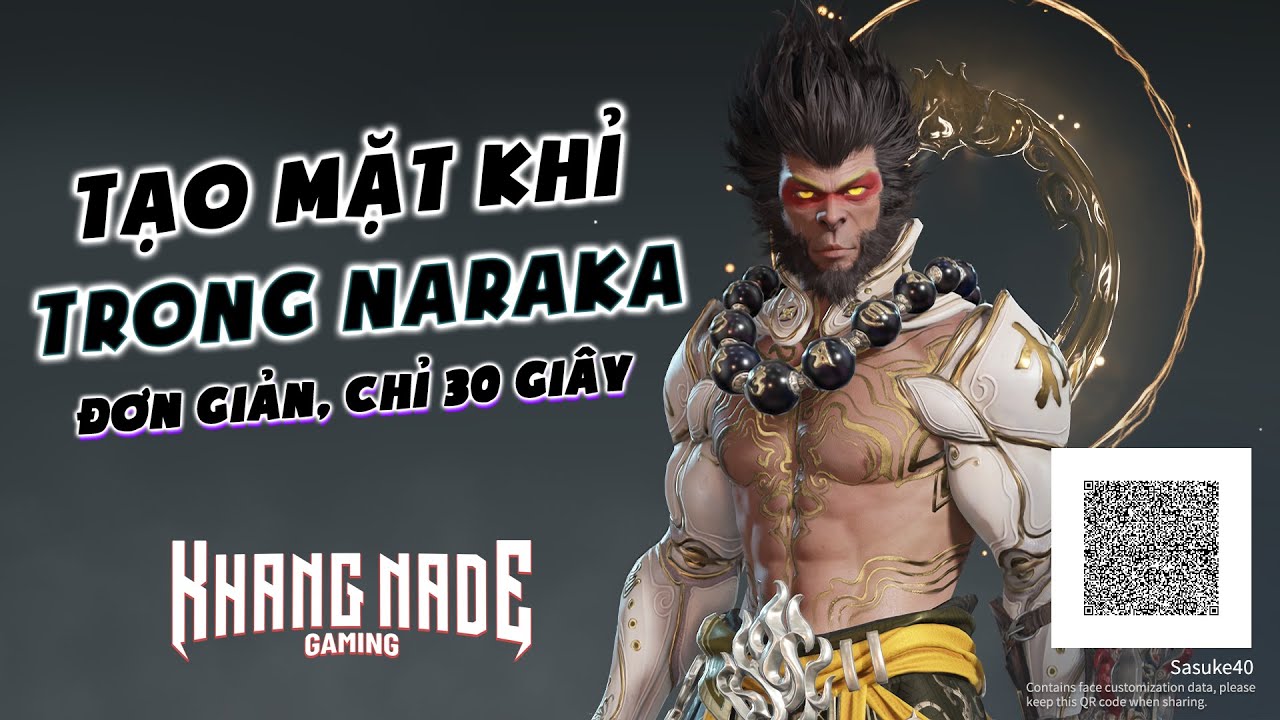 Hướng dẫn tạo mặt khỉ trong Naraka: Bladepoint - YouTube