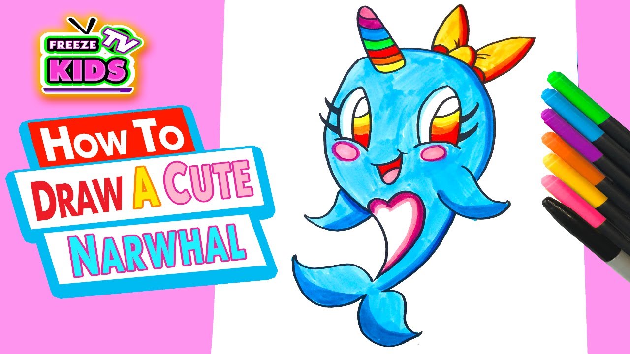 How to Draw a Narwhal - YouTube